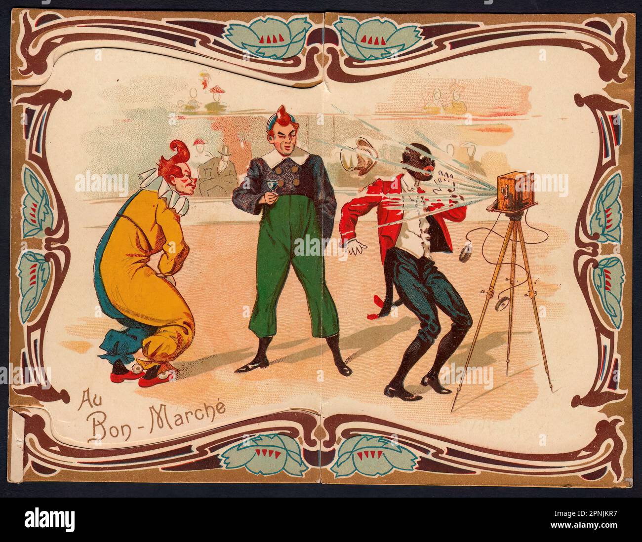 The Circus, 1904 - Vintage French Tradecard, Belle Epoque Era Stock ...