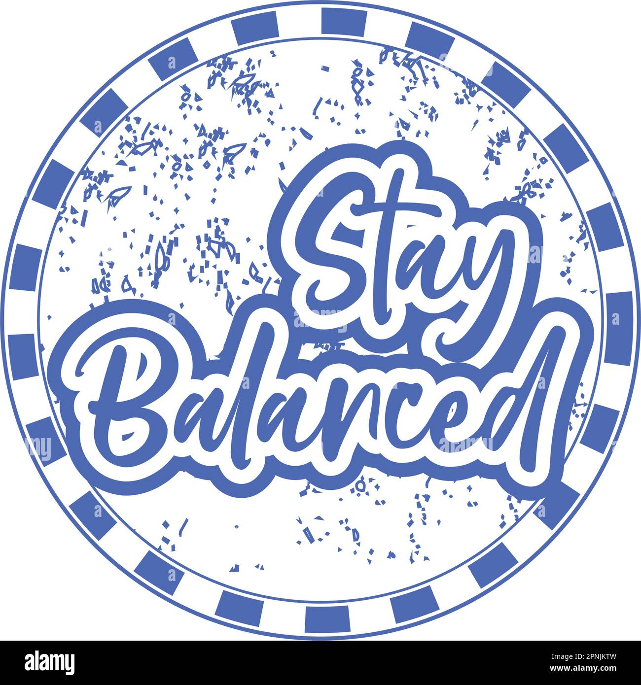 Stay balanced motivational and inspirational lettering circle colorful ...