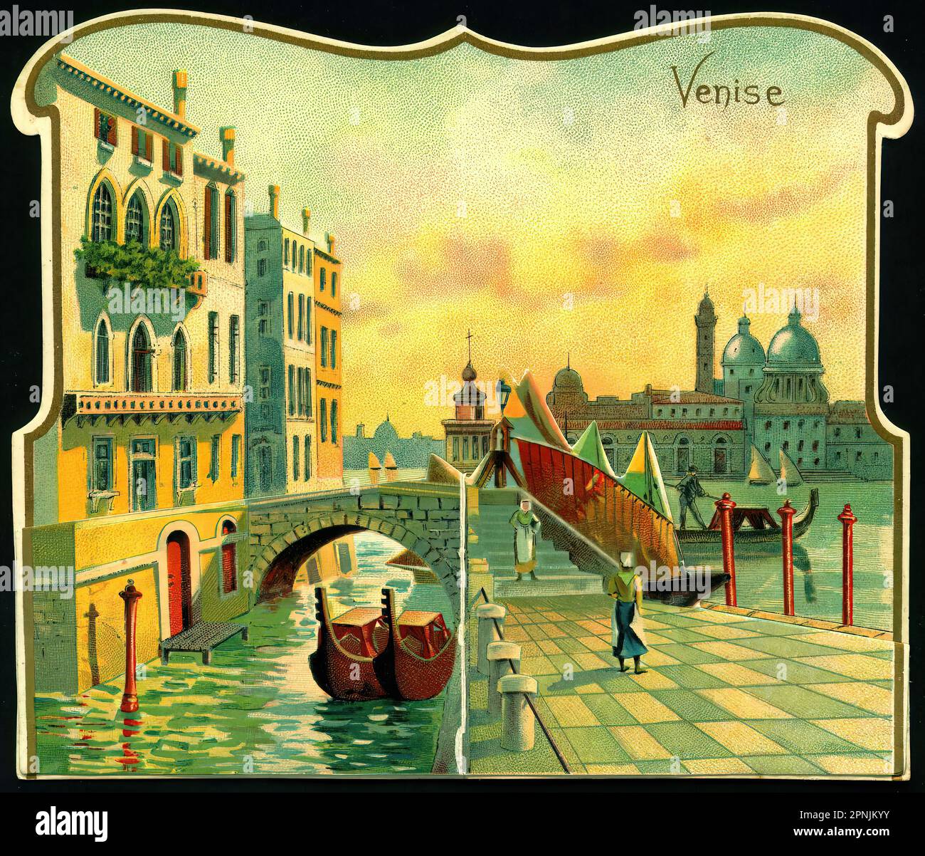 Venice System Card 001 - Vintage French Tradecard, Belle Epoque Era ...