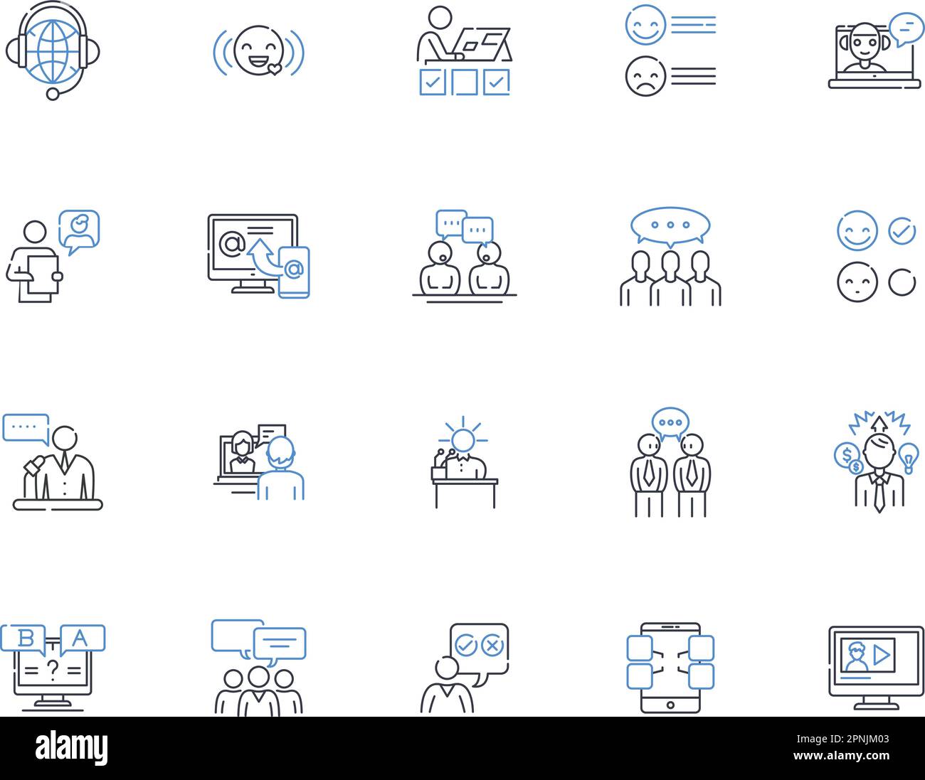 Vocalization line icons collection. Articulation, Chanting, Crooning ...
