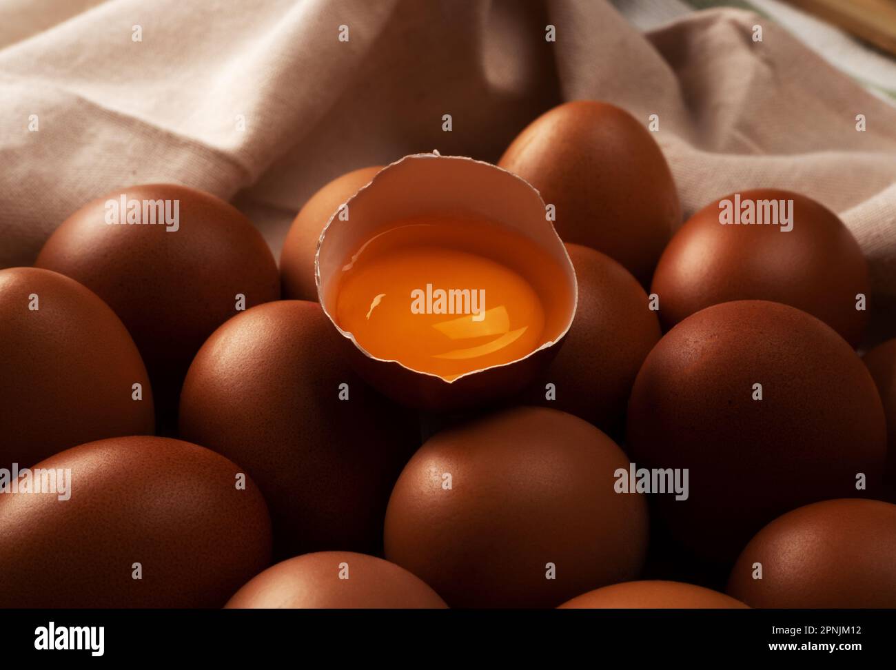 Egg yolk. Close up image of organic chicken eggs. Organic chicken eggs ...