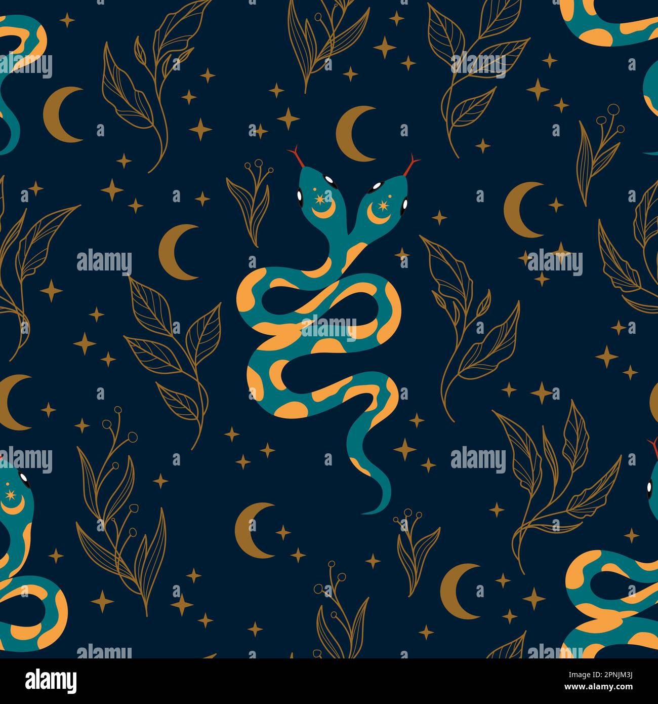 Vector pattern with two-headed snake Stock Vector Image & Art - Alamy