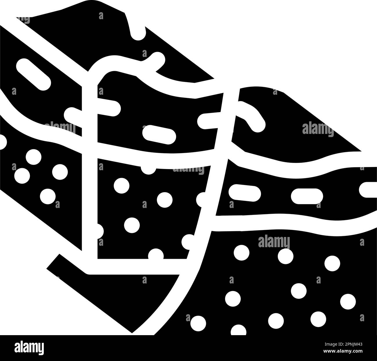 compression thrust earthquake glyph icon vector illustration Stock ...