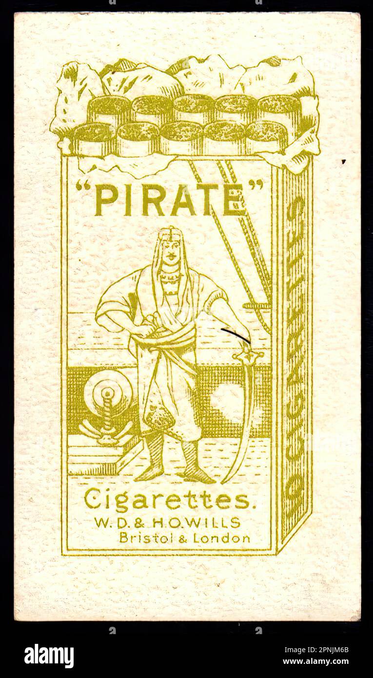 Pirate - Vintage Cigarette Card Packet Back, pre-communist era Stock ...