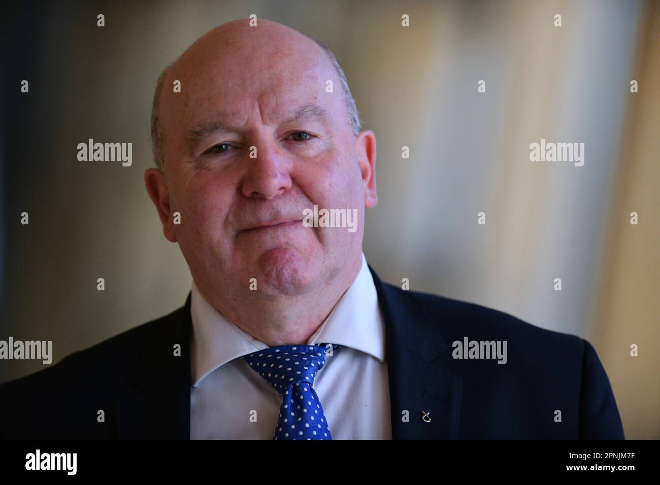 Edinburgh Scotland, UK 19 April 2023. Willie Coffey Scottish National ...