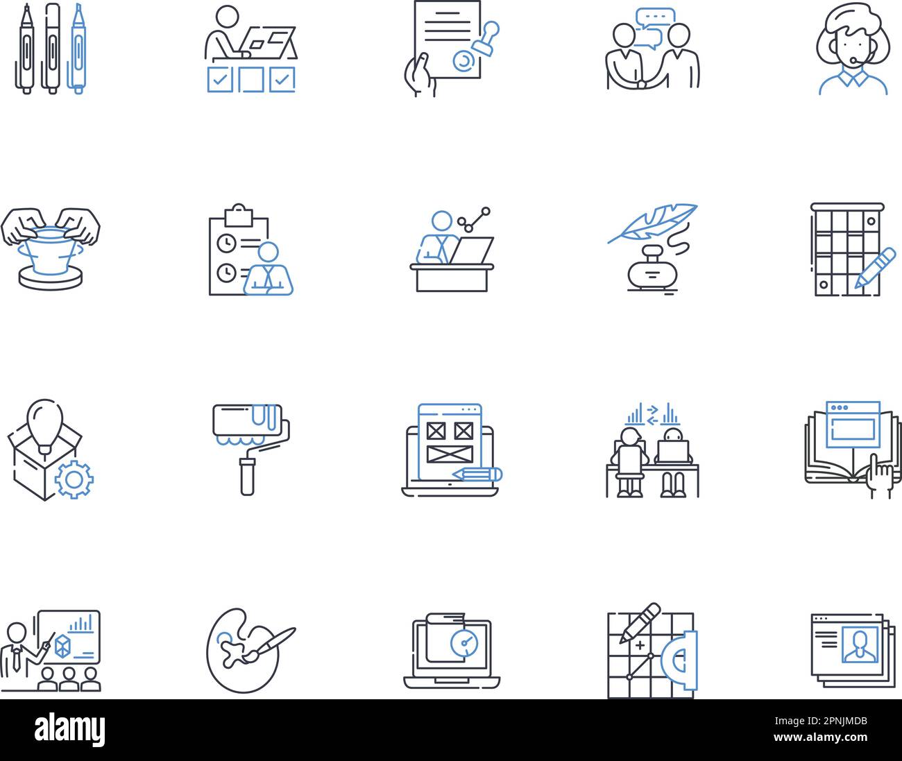 Retreat line icons collection. Solitude, Meditation, Seclusion ...