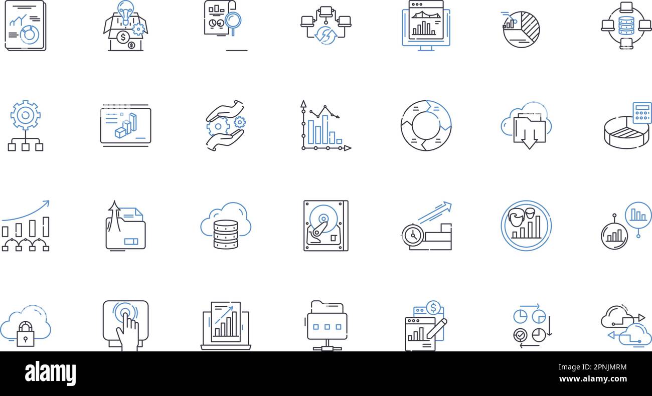 Metrics and appliances line icons collection. Analytics, KPIs, Appliances, Data, Metrics ...