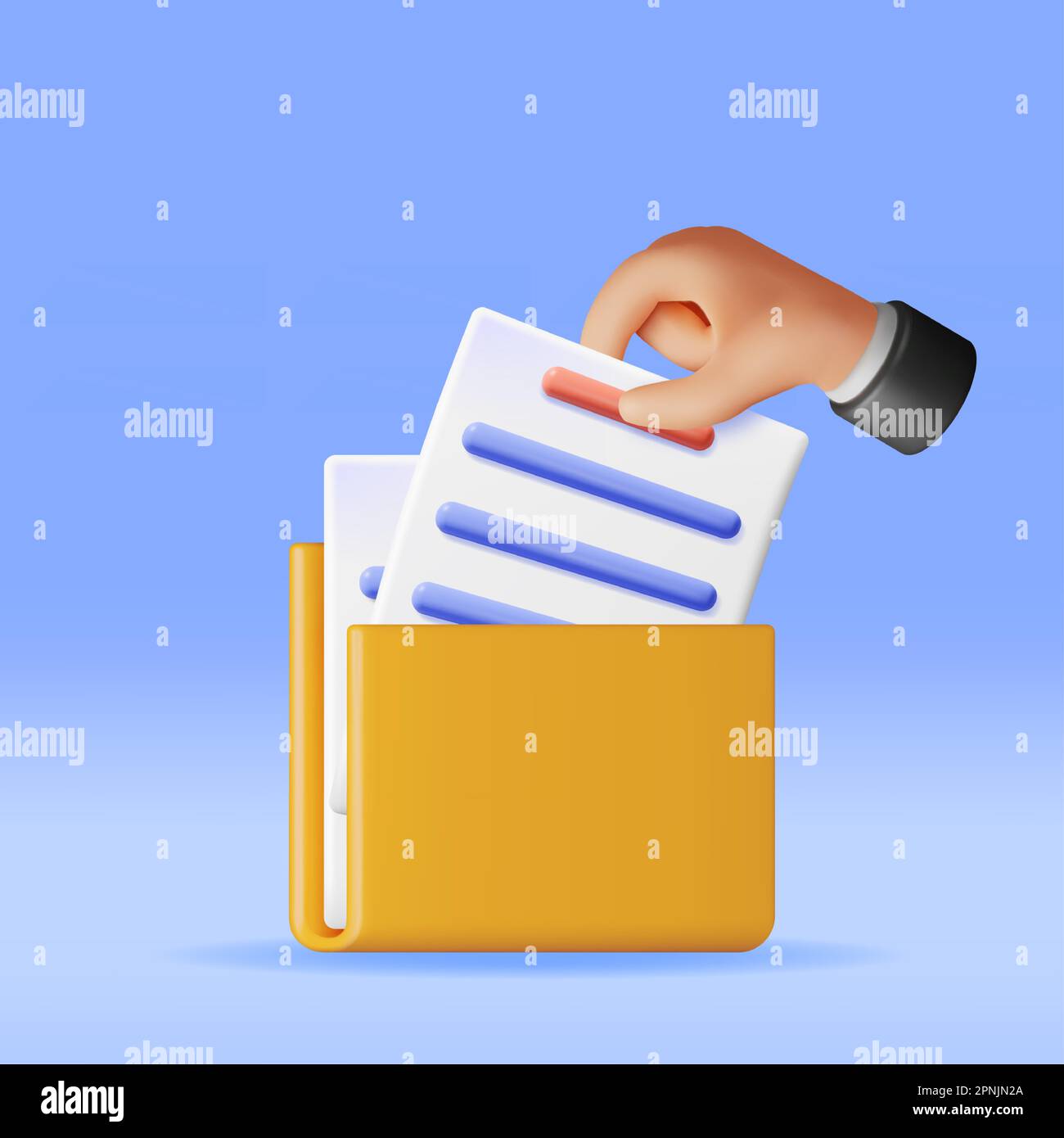 Hand holding papers Stock Vector Images - Alamy