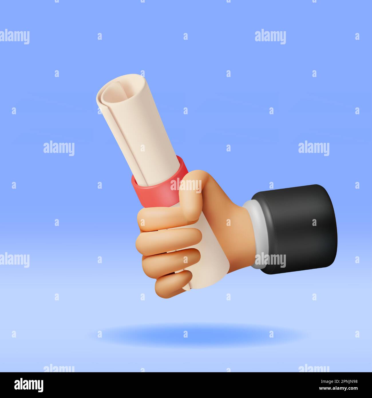 Holding scroll in his hand Stock Vector Images - Alamy