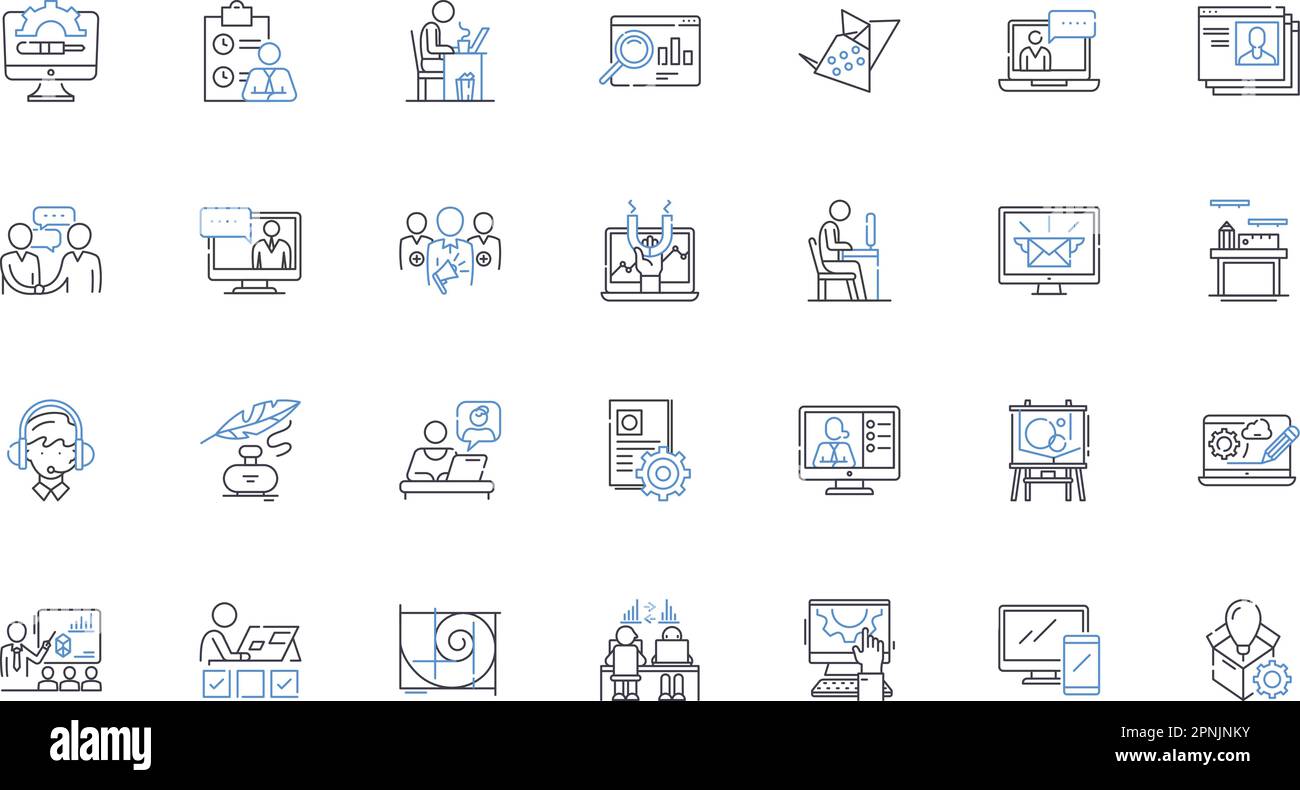 Convention line icons collection. Gathering, Conference, Assembly ...