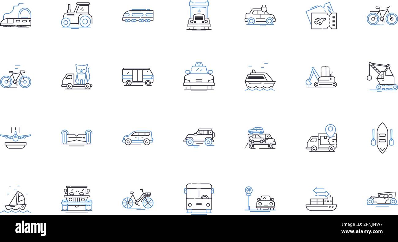 Shipment line icons collection. Freight, Parcels, Delivery, Logistics ...
