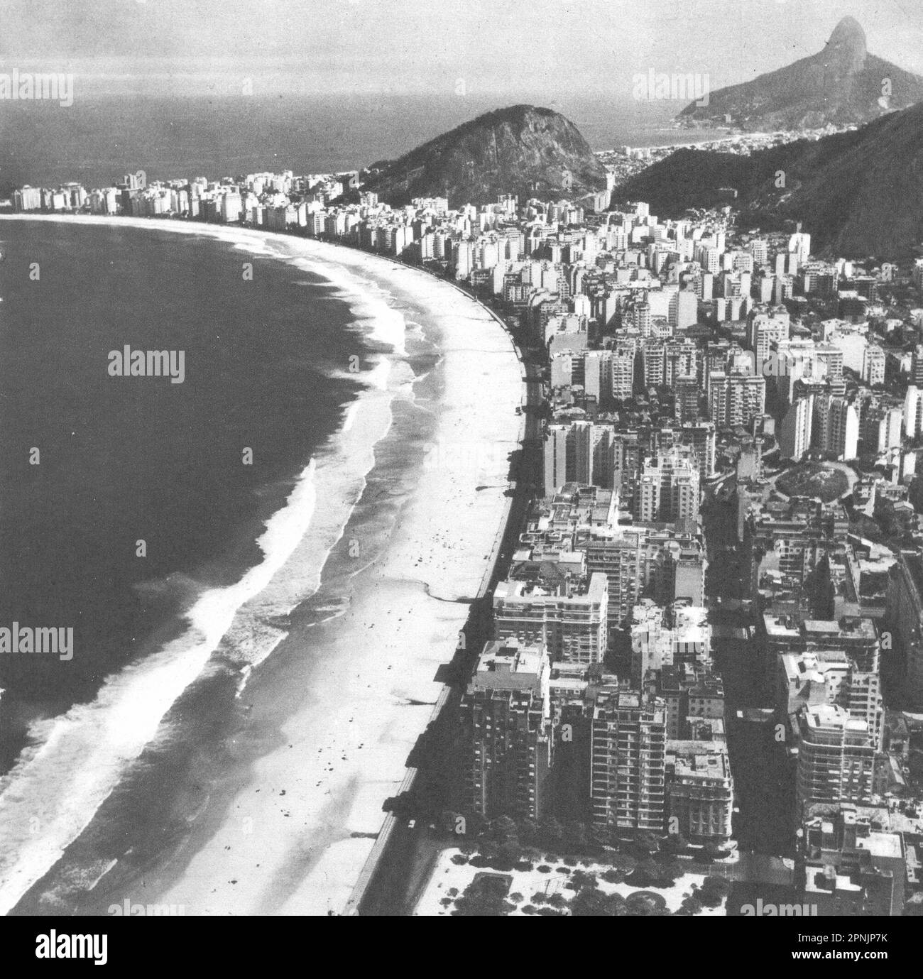 BRAZIL. Rio de Janeiro. Copacabana (2) 1951 old vintage print picture ...