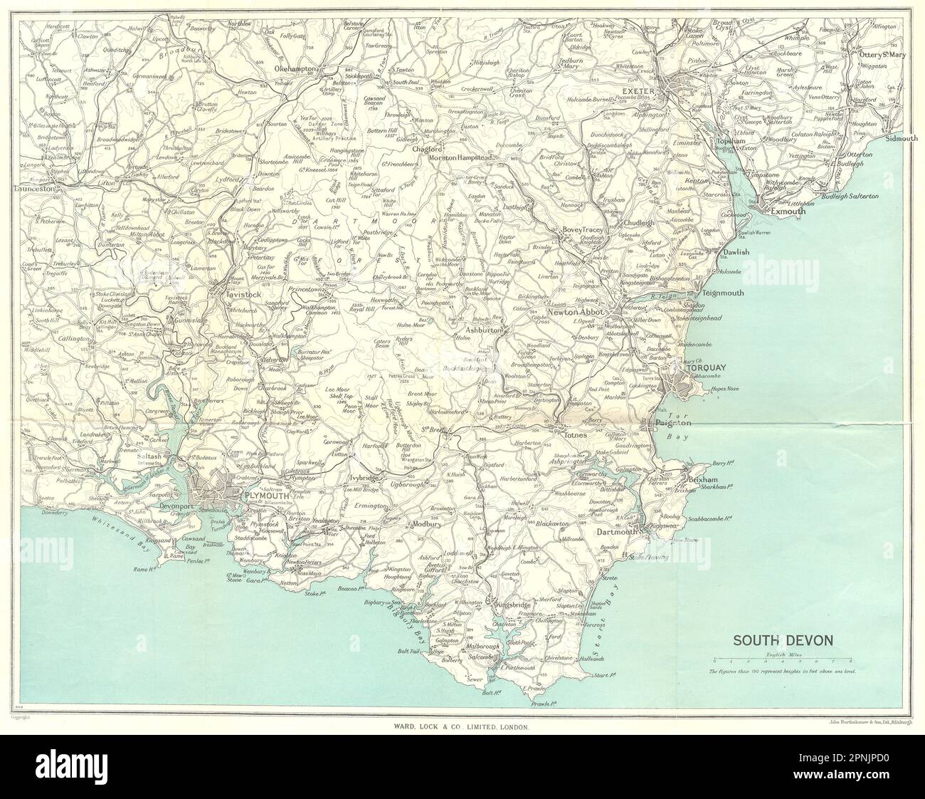 SOUTH DEVON. Plymouth Salcombe Paignton Exeter Torbay. WARD LOCK 1952 ...