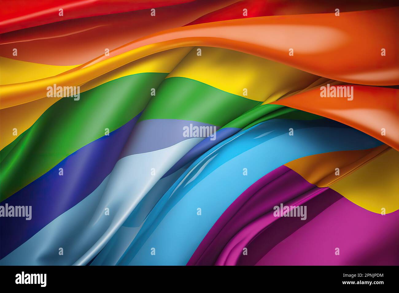 A colorfully designed rainbow flag featuring gay pride Stock Photo - Alamy