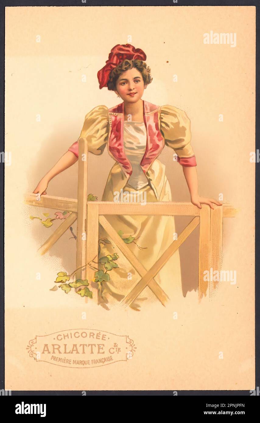 Chicoree Arlatte, Beauties - Vintage French Tradecard, Belle Epoque Era ...