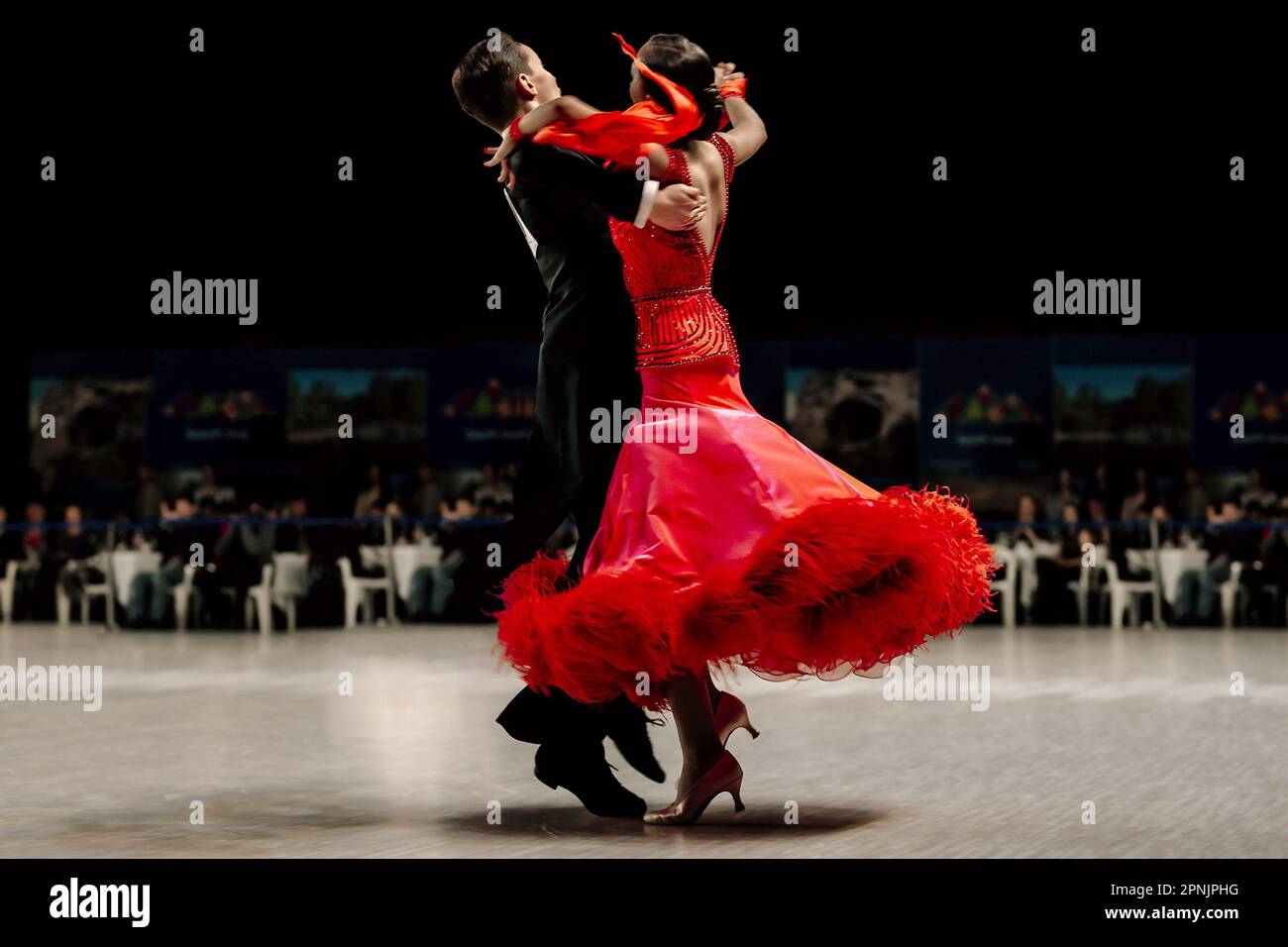 demonstration performance of best dancers in competitive ballroom ...