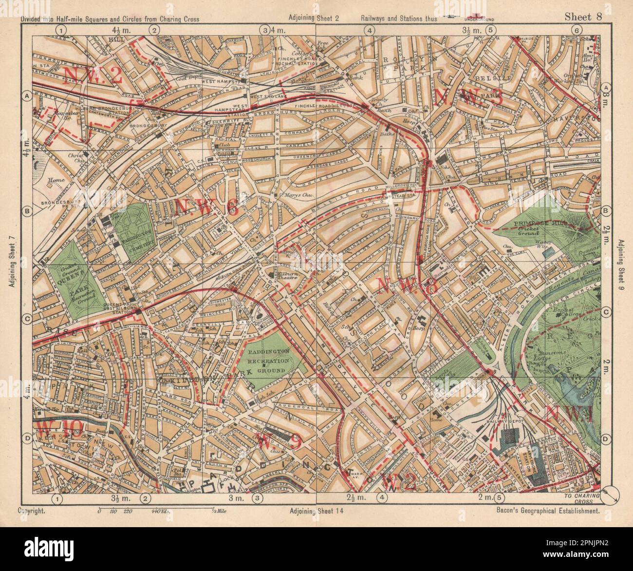 NW LONDON. St John's Wood Belsize Park Maida Vale Queens Park. BACON ...
