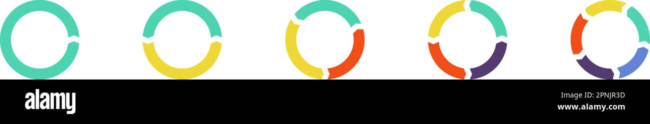 Circle arrows for infographic. Isolated flat diagram 5 steps icon ...