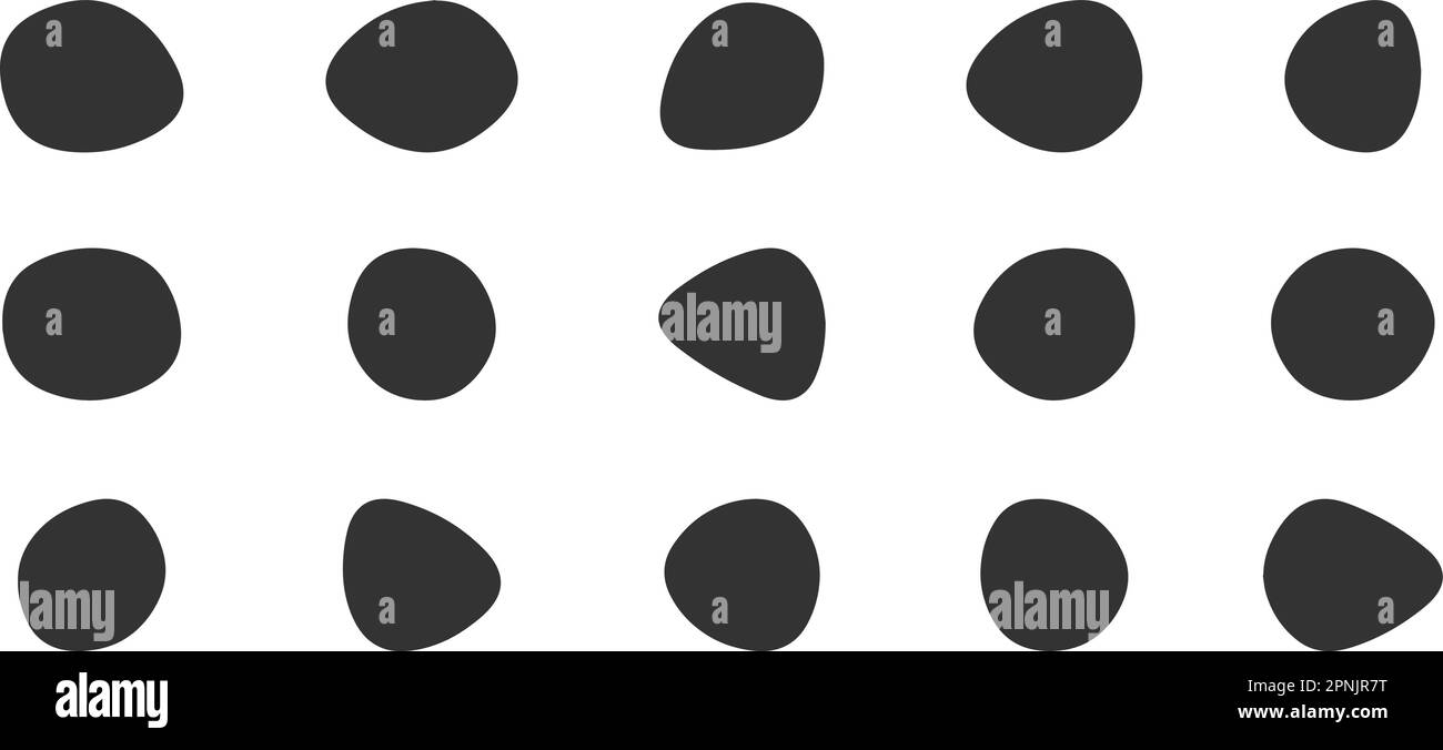 Blob shape set. Random simple silhouette. Black isolated vector ...
