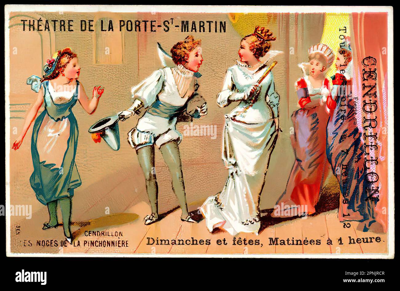 Cinderella - Vintage French Theatre, Belle Epoque Era Stock Photo - Alamy