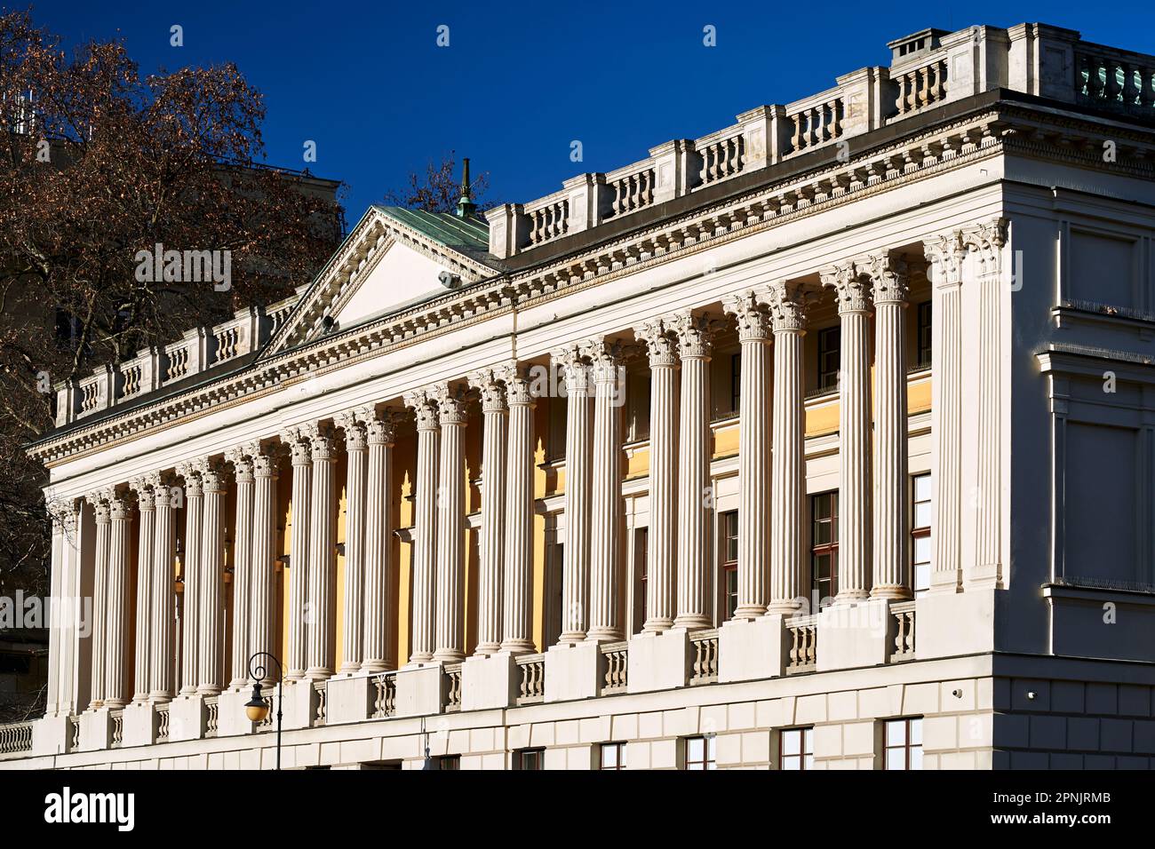 Facade of a historic building with Corinthian columns in Poznan, Poland Stock Photo - Alamy