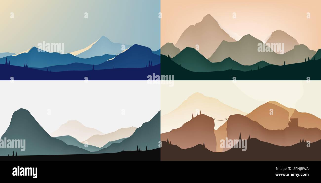 Outdoor dawn scenery Stock Vector Images - Alamy