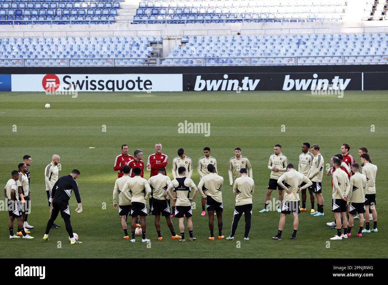 ROME - Players of Feyenoord during the training session ahead of the ...