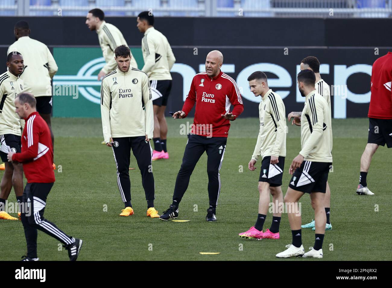 ROME - Feyenoord coach Arne Slot during the training session ahead of ...