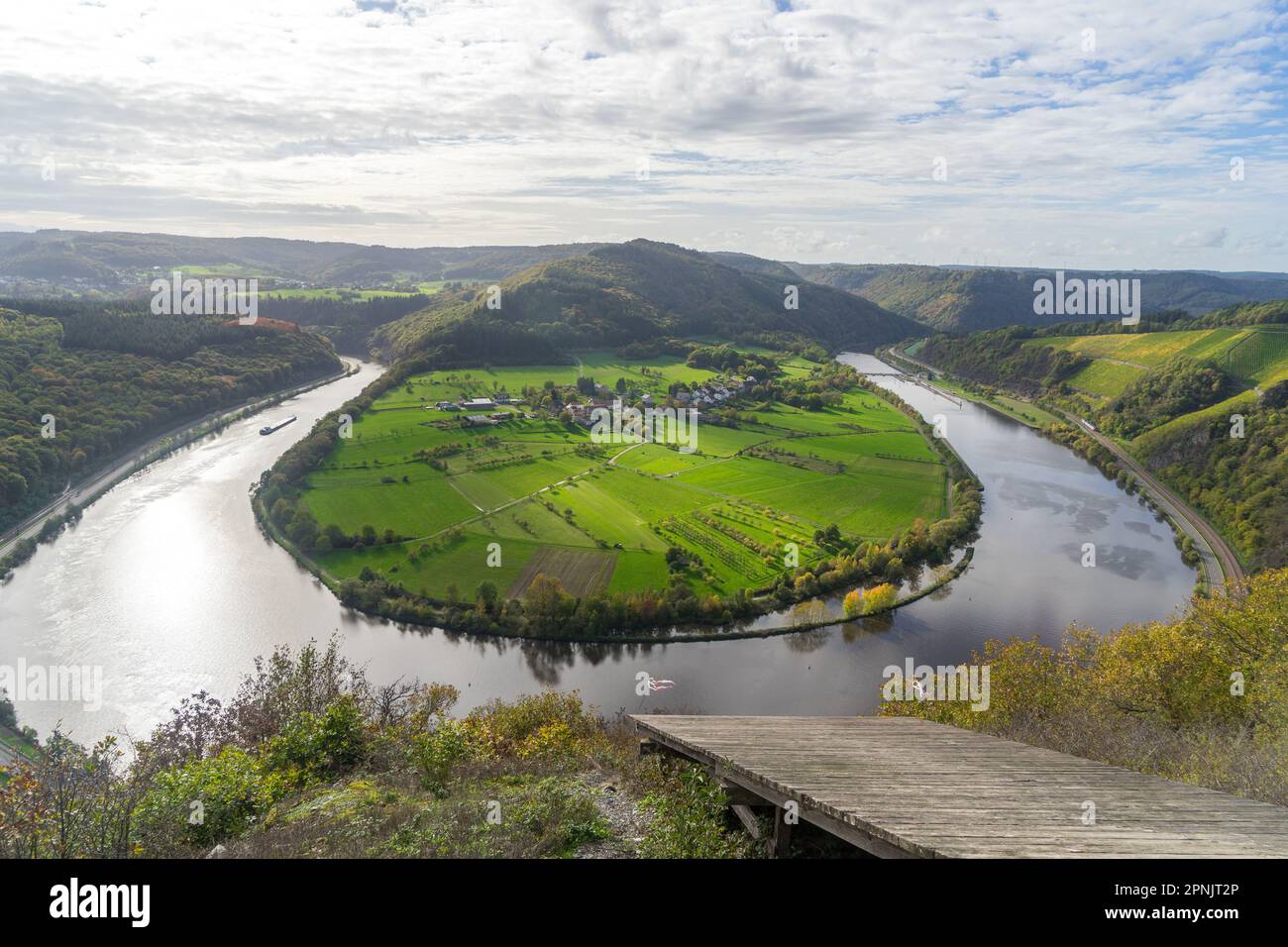 River Saar at the area called Kleine Saarschleife Stock Photo - Alamy