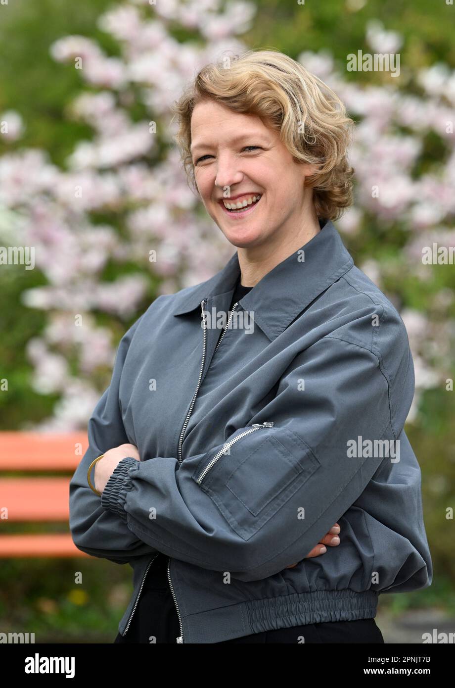 Berlin, Germany. 18th Apr, 2023. Author Lucia Jay von Seldeneck at a ...