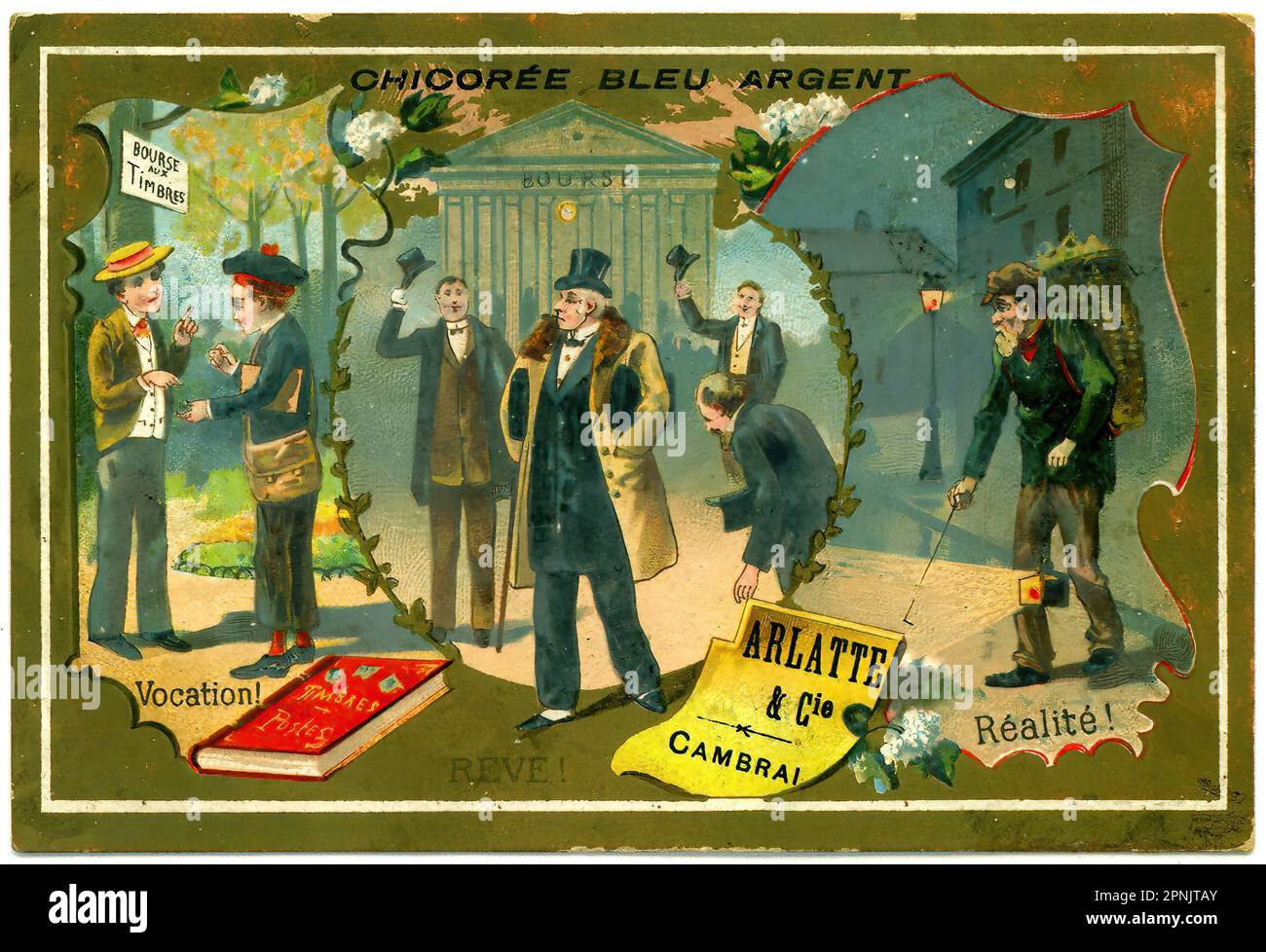 French Tradecard - Vocations - Vintage Businessman, Belle Epoque Era ...