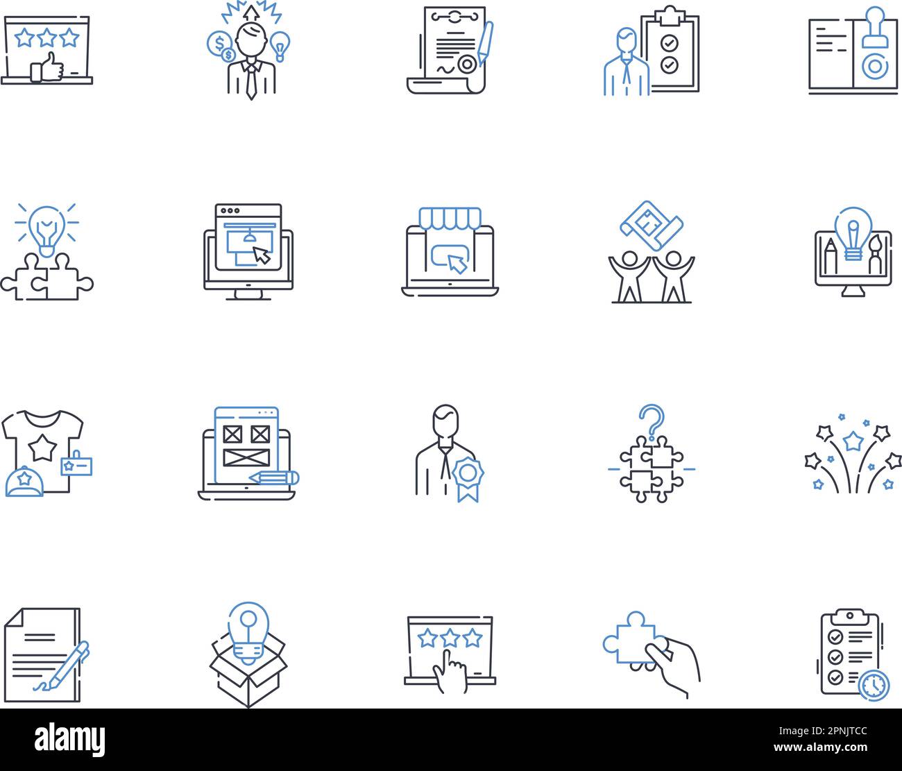 Customer acquisition line icons collection. Prospects, Marketing, Leads ...