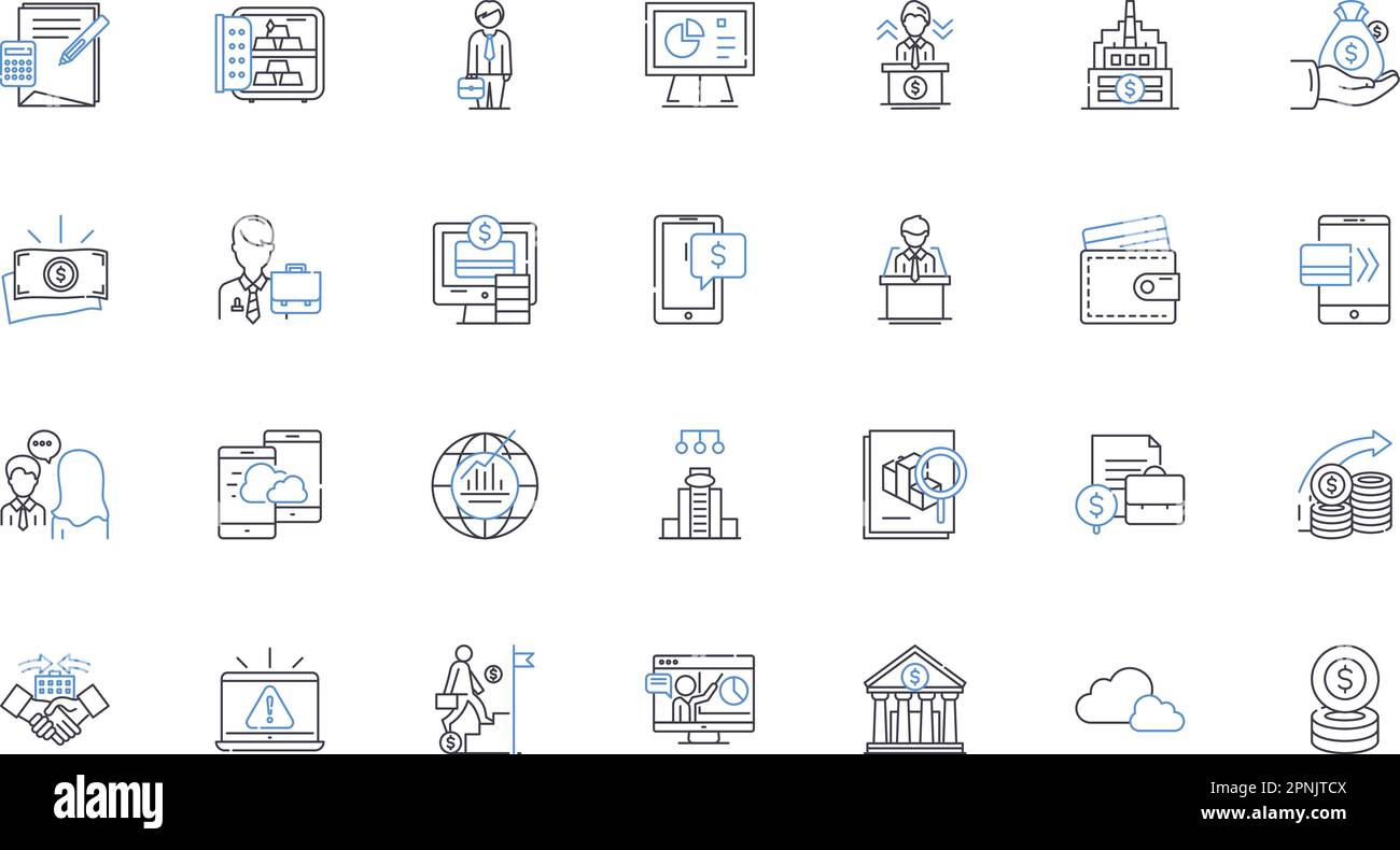 Cloud Storage Line Icons Collection Backup Sync Share Security Accessibility Scalability