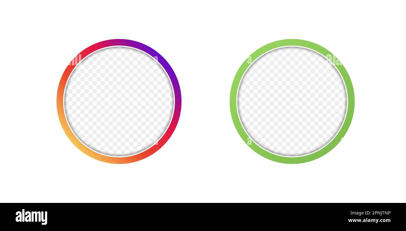 Live frame icon with transparent background. Social media circle frame ...