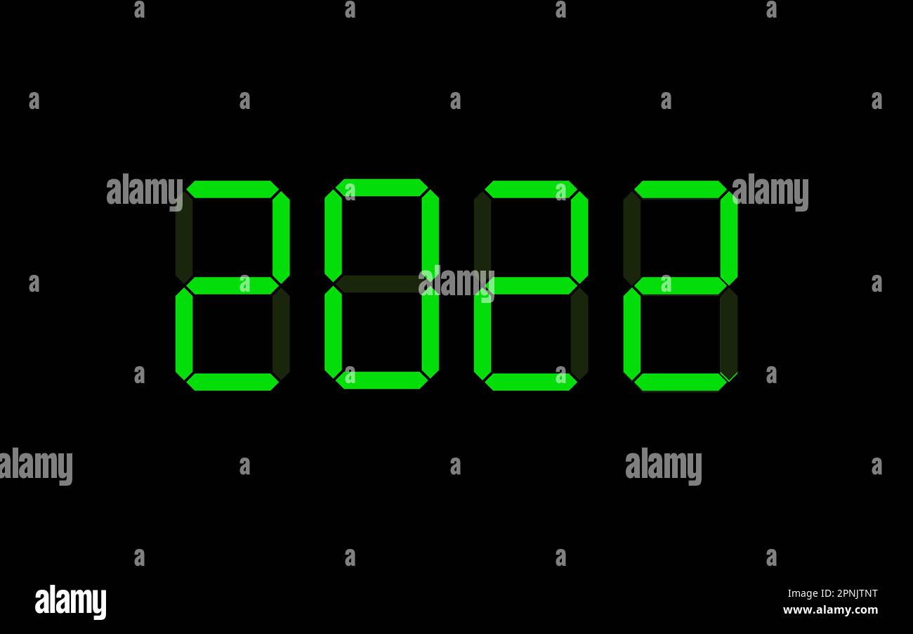 2022 new year text in digital font. Vector display icon on black ...