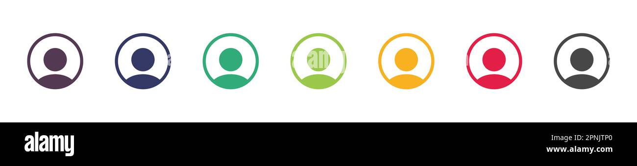 User icon isolated. Color avatar button in flat. Vector illustration on ...