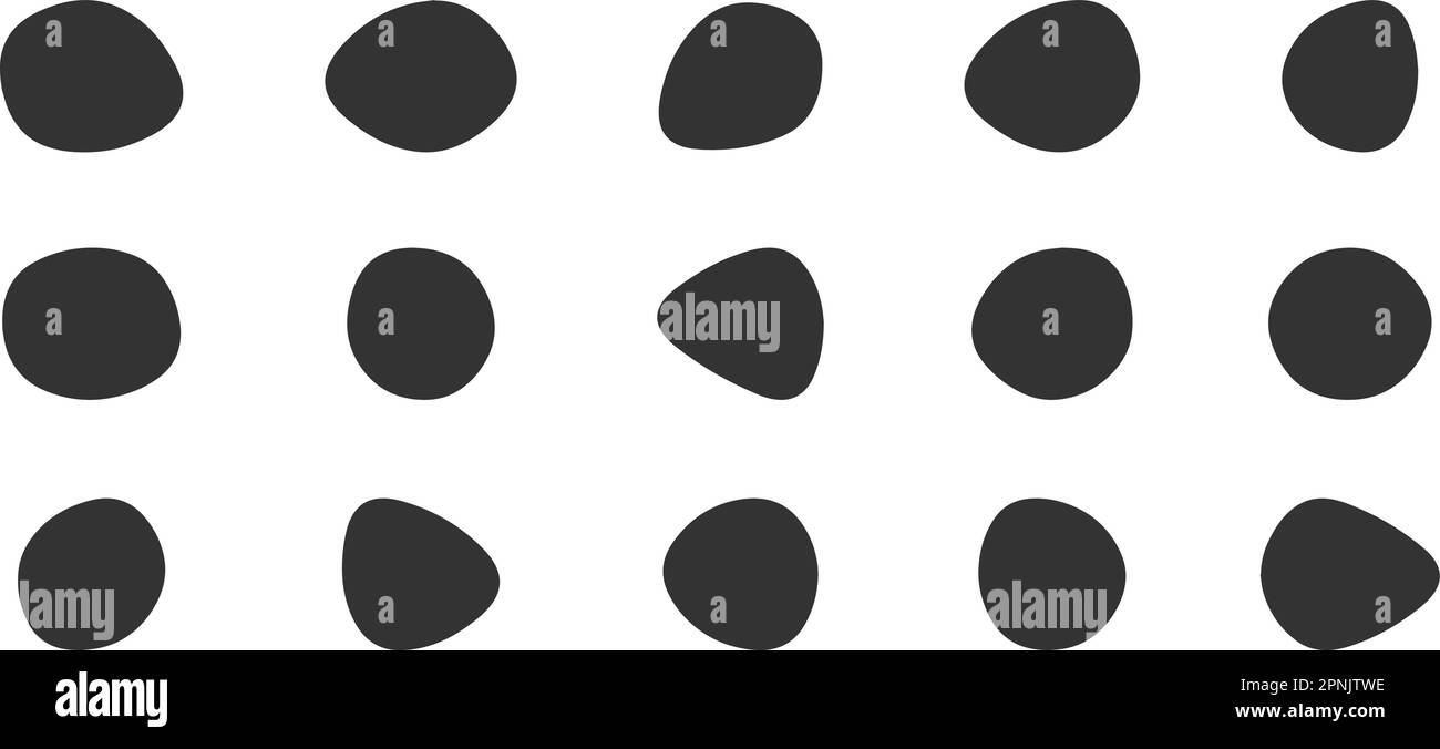 Blob shape set. Random simple silhouette. Black isolated vector ...