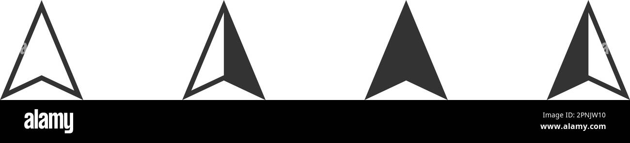 Compass arrow black icon. north map point. Vector abstract illustration ...