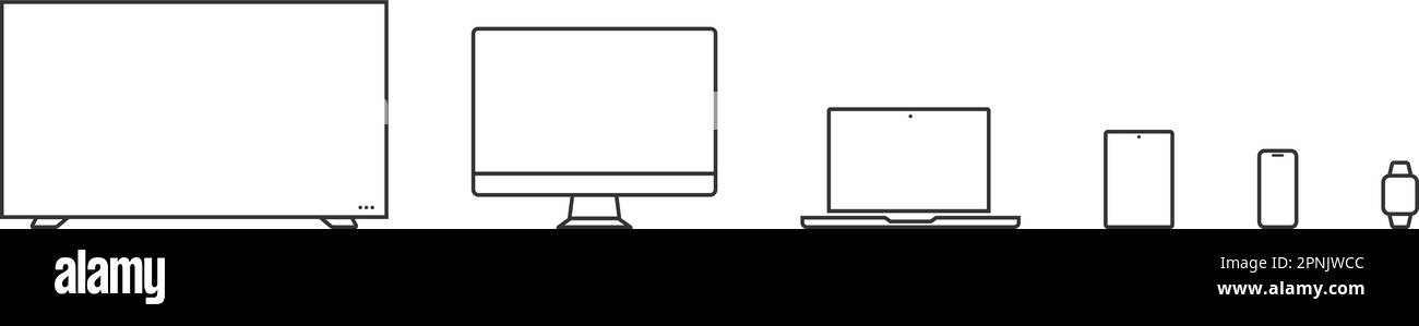 Device app icons smart Black and White Stock Photos & Images - Alamy