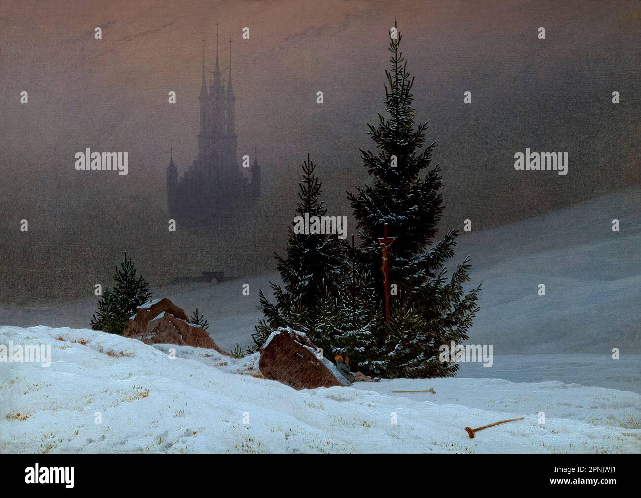 Winter Landscape, Caspar David Friedrich, 1811 Stock Photo - Alamy