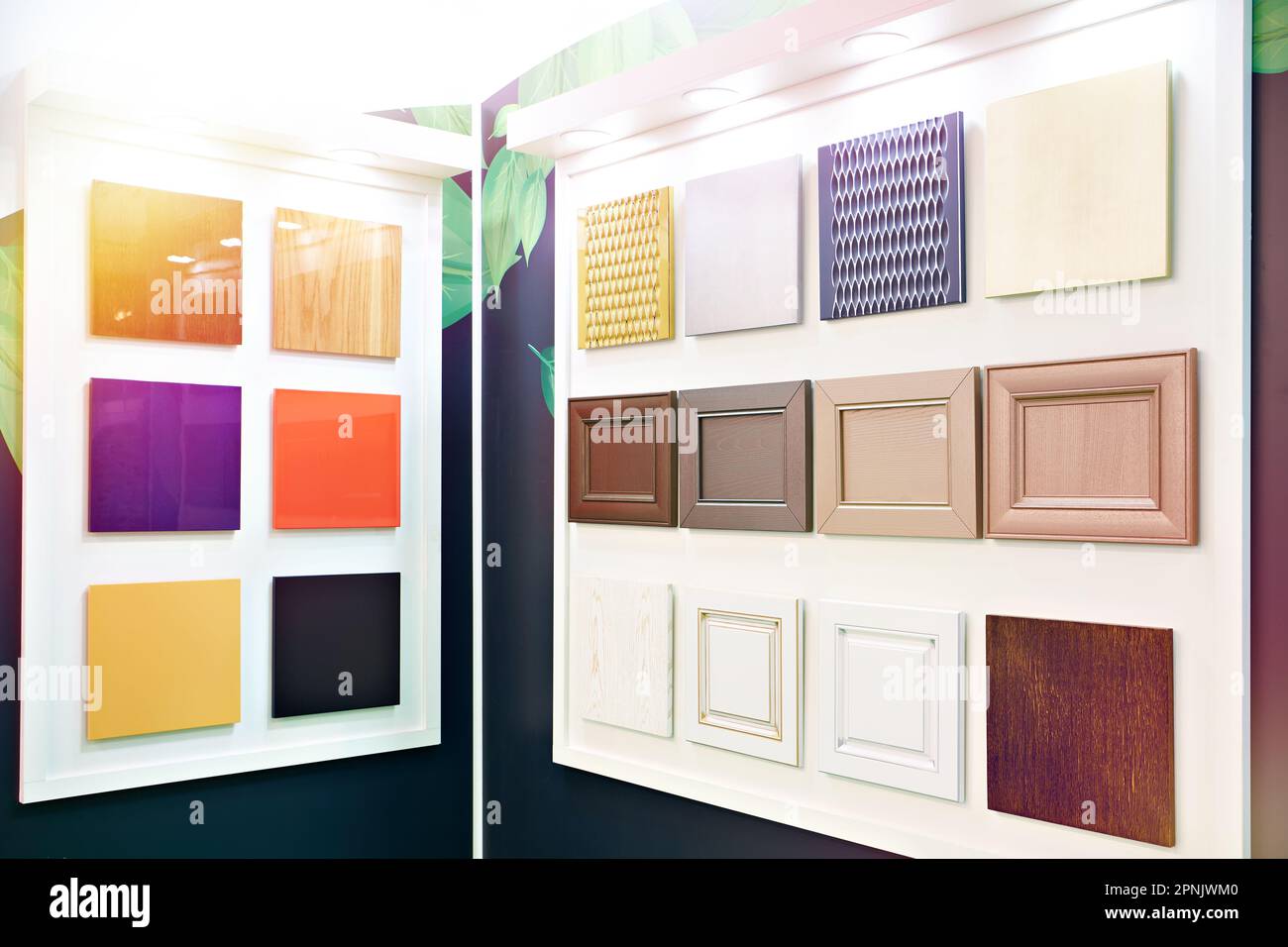 Decorative panels for doors of kitchen furniture Stock Photo - Alamy