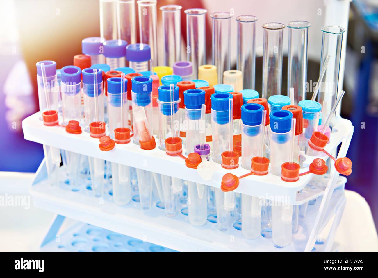 Blue plastic test tube hi-res stock photography and images - Alamy
