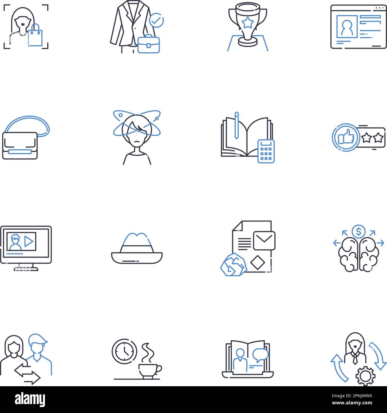 Specialist line icons collection. Expert, Skilled, Professional ...