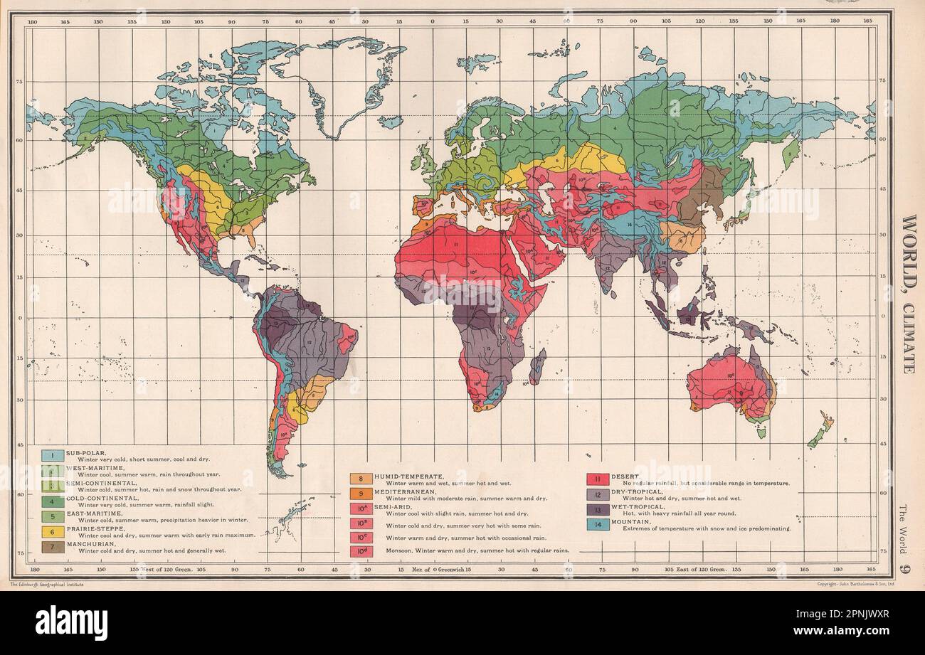 Continental Maritime Climate Map