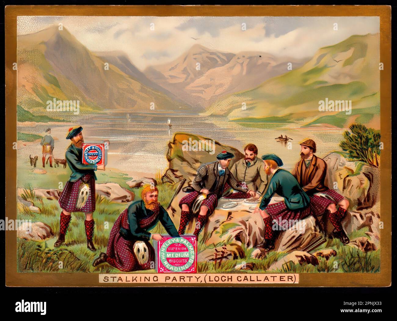 Stalking Party (Loch Callater) - Vintage French Trade Card, Belle ...