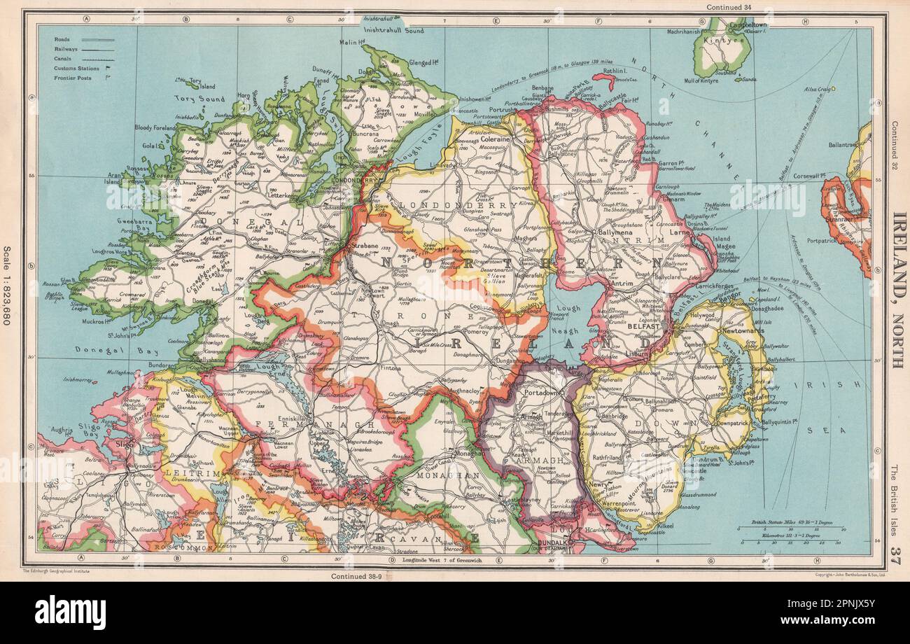 Antrim ireland map hi-res stock photography and images - Alamy