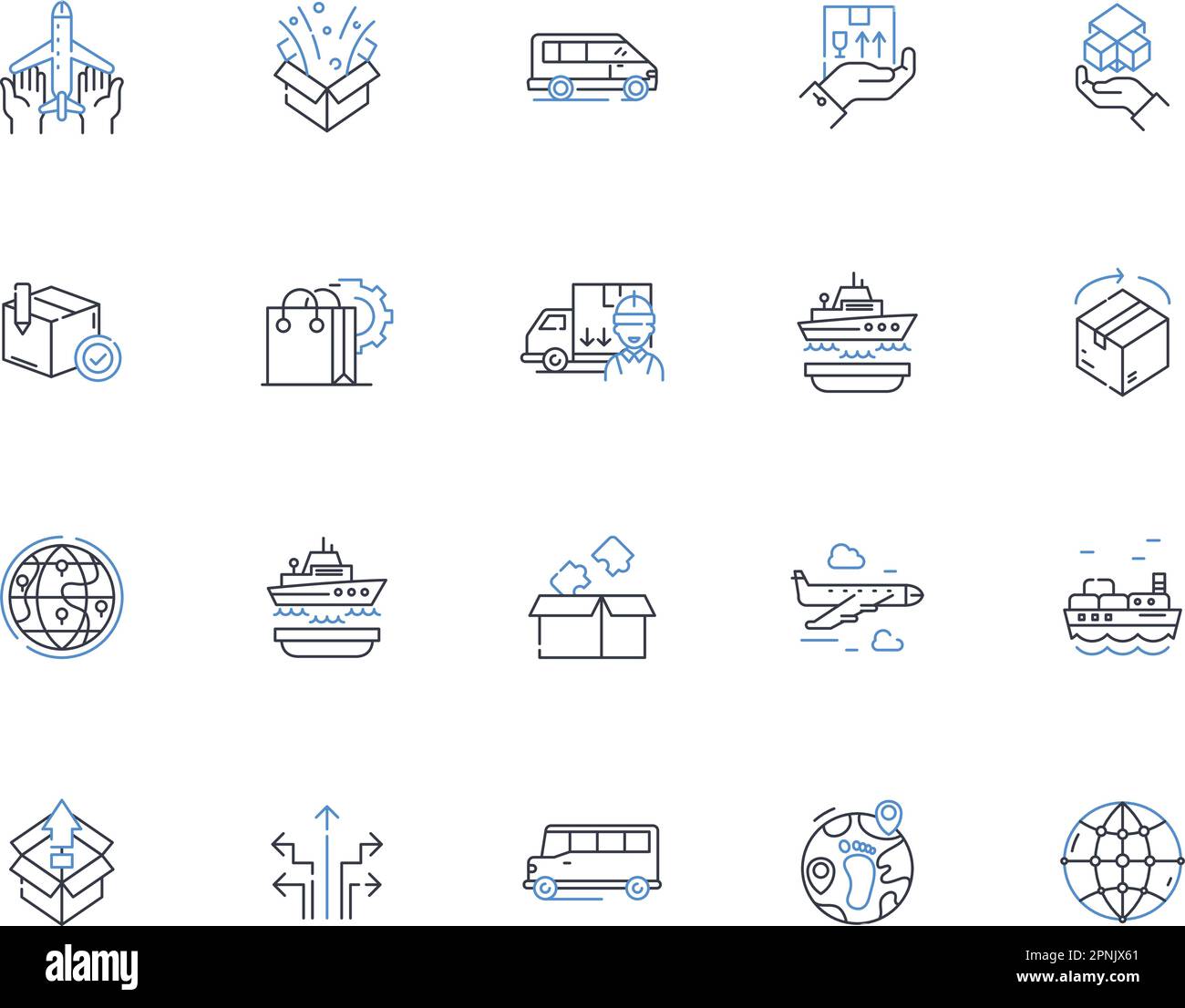 Accelerated freight line icons collection. Speed, Urgency, Express ...