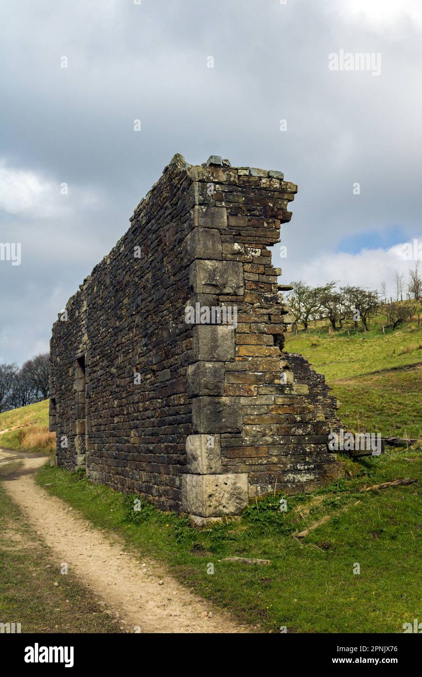 Derelict barn on the West Pennine Moors near Darwen, Lancashire Stock ...