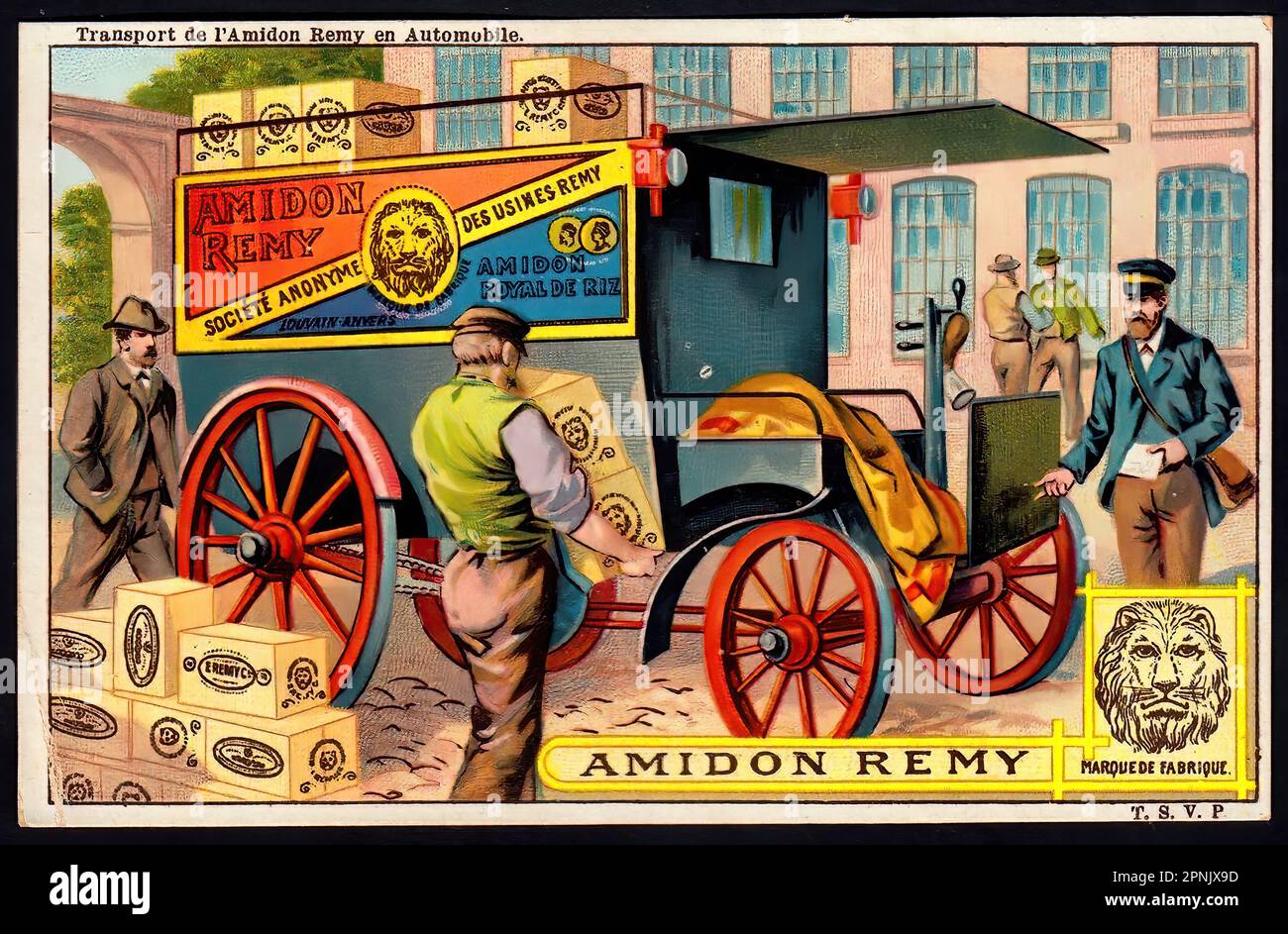 Transporting Amidon Remy by Automobile - Vintage French Tradecard ...