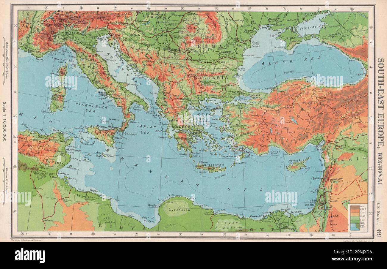 SE EUROPE.Pre Osimo Treaty. Free Territory of Trieste Zone B is Italian ...